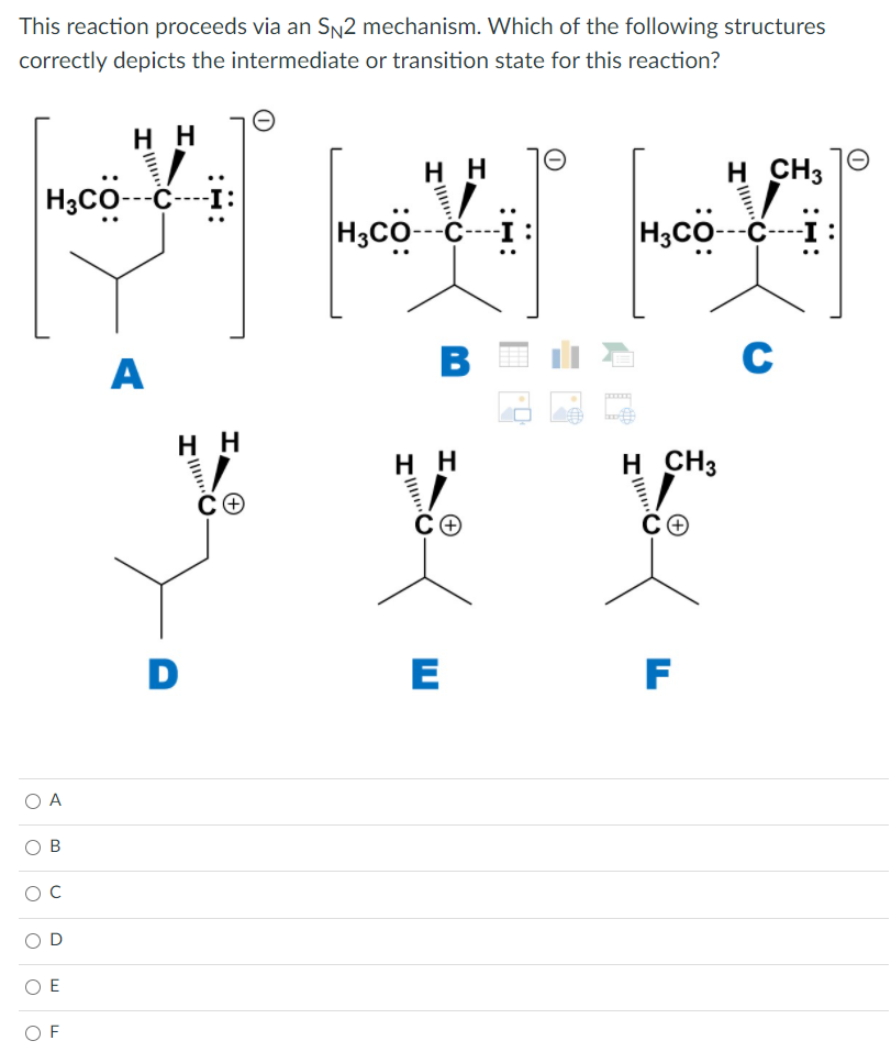 Solved This reaction proceeds via an Sn2 mechanism. Which of | Chegg.com
