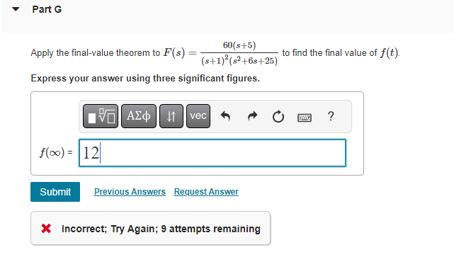 Solved Apply the final-value theorem to | Chegg.com