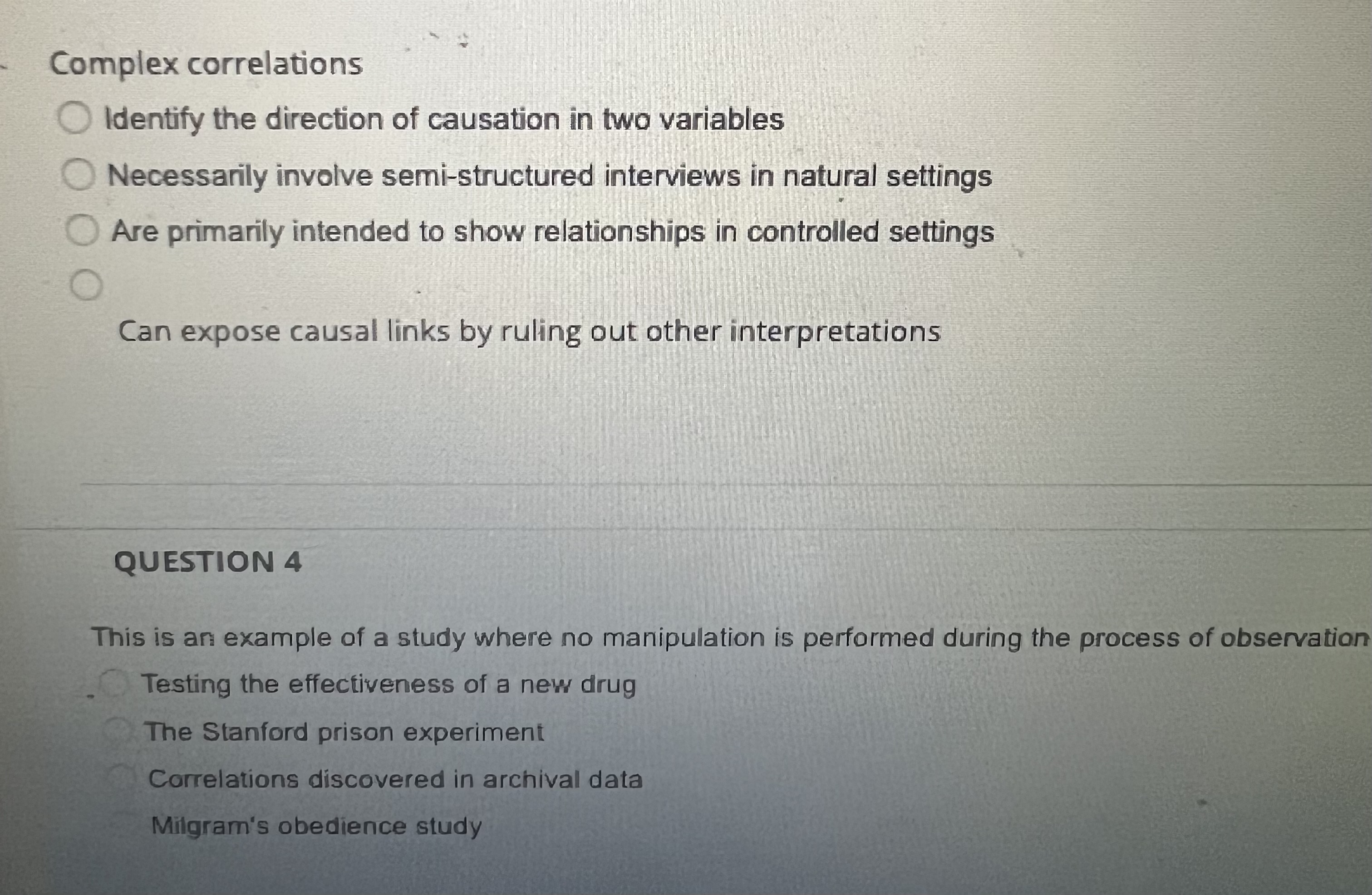 Solved QUESIION 3 Complex correlations Identify the | Chegg.com