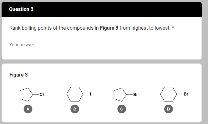 Solved Rank boiling points of the compounds in Figure 3 from | Chegg.com