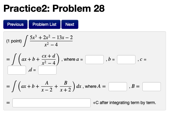 Solved Practice2: Problem 25 PreviouS Problem List Next (1 | Chegg.com