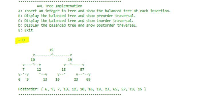 Solved AVL Tree Implementation program Important note: You | Chegg.com