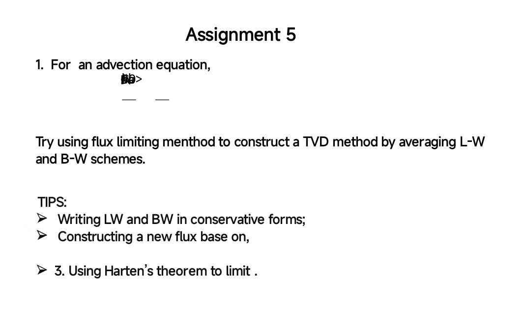 1. For an advection equation, 牰> and FTCS; mau Try | Chegg.com