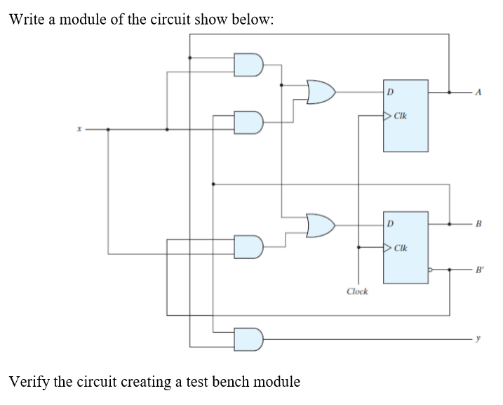 Solved Verify the circuit creating a test bench module and | Chegg.com