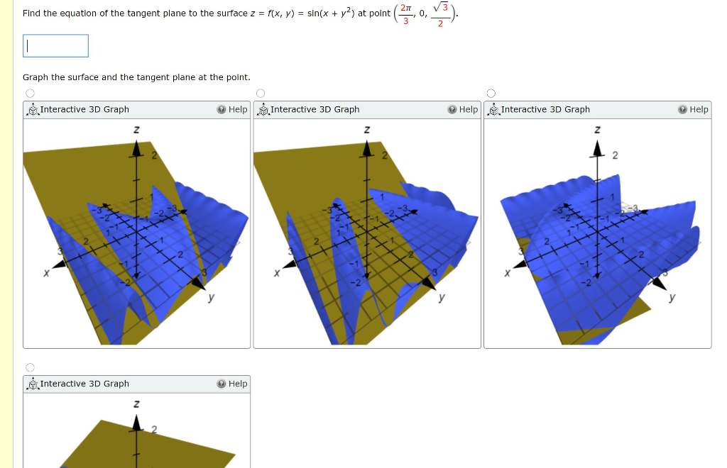 Solved Find the equation of the tangent plane to the surface | Chegg.com