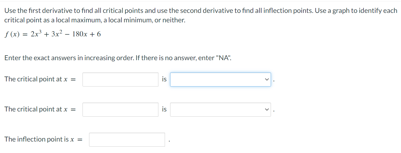 Solved Use the first derivative to find all critical points | Chegg.com