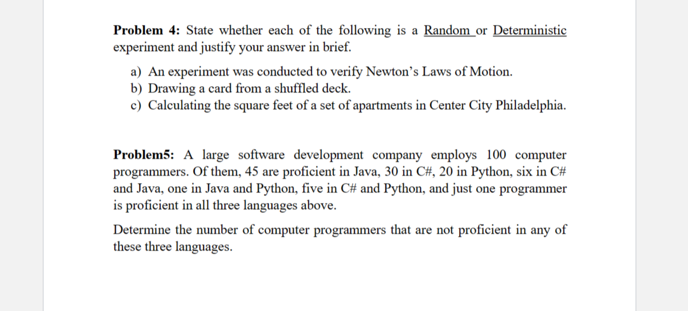 Solved Problem 4: State whether each of the following is a | Chegg.com