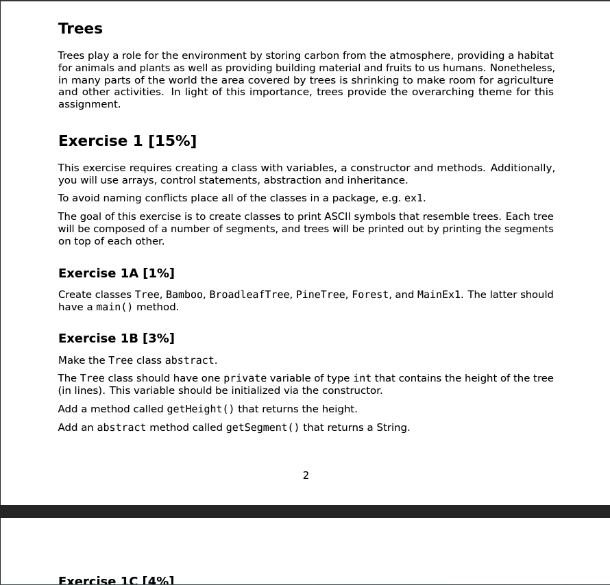 Solved Trees Trees play a role for the environment by | Chegg.com