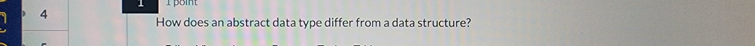 Solved How does an abstract data type differ from a data | Chegg.com