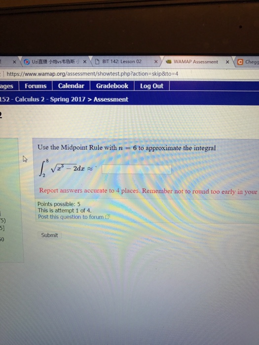 Solved Use the Midpoint Rule with n = 6 to approximate the | Chegg.com