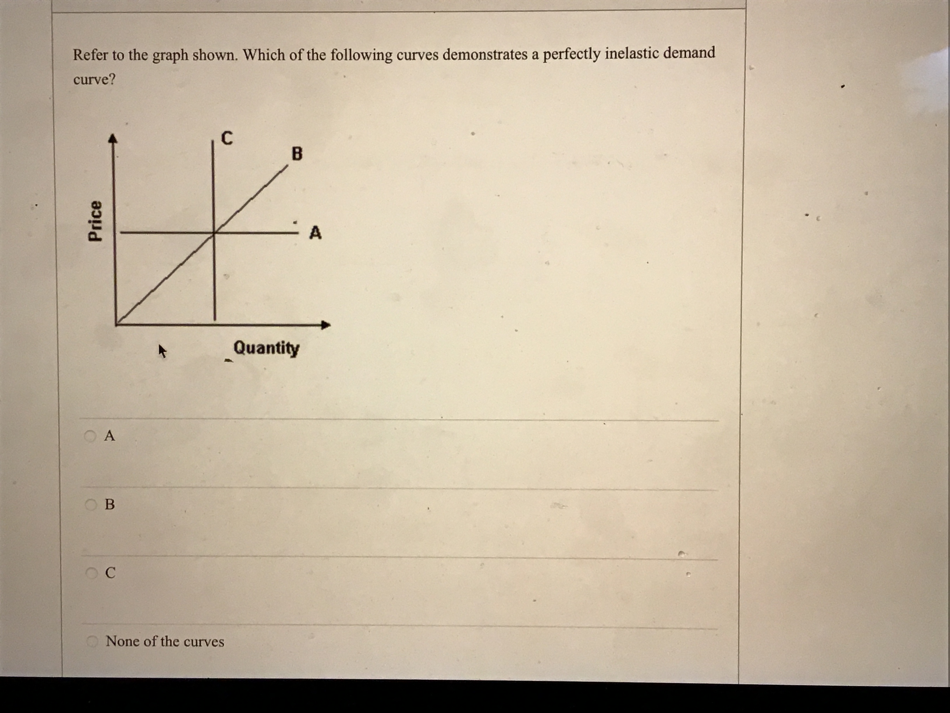 Solved Refer to the graph shown. Which of the following | Chegg.com