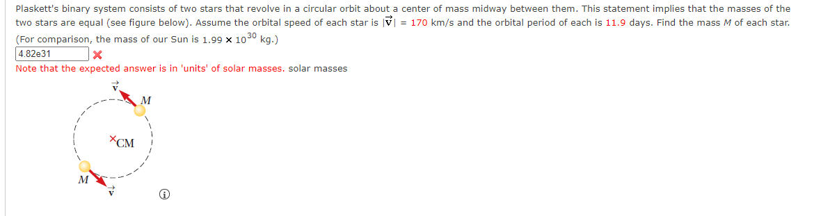 Solved Plaskett's binary system consists of two stars that | Chegg.com