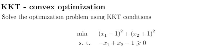 Solved KKT - ﻿convex optimizationSolve the optimization | Chegg.com