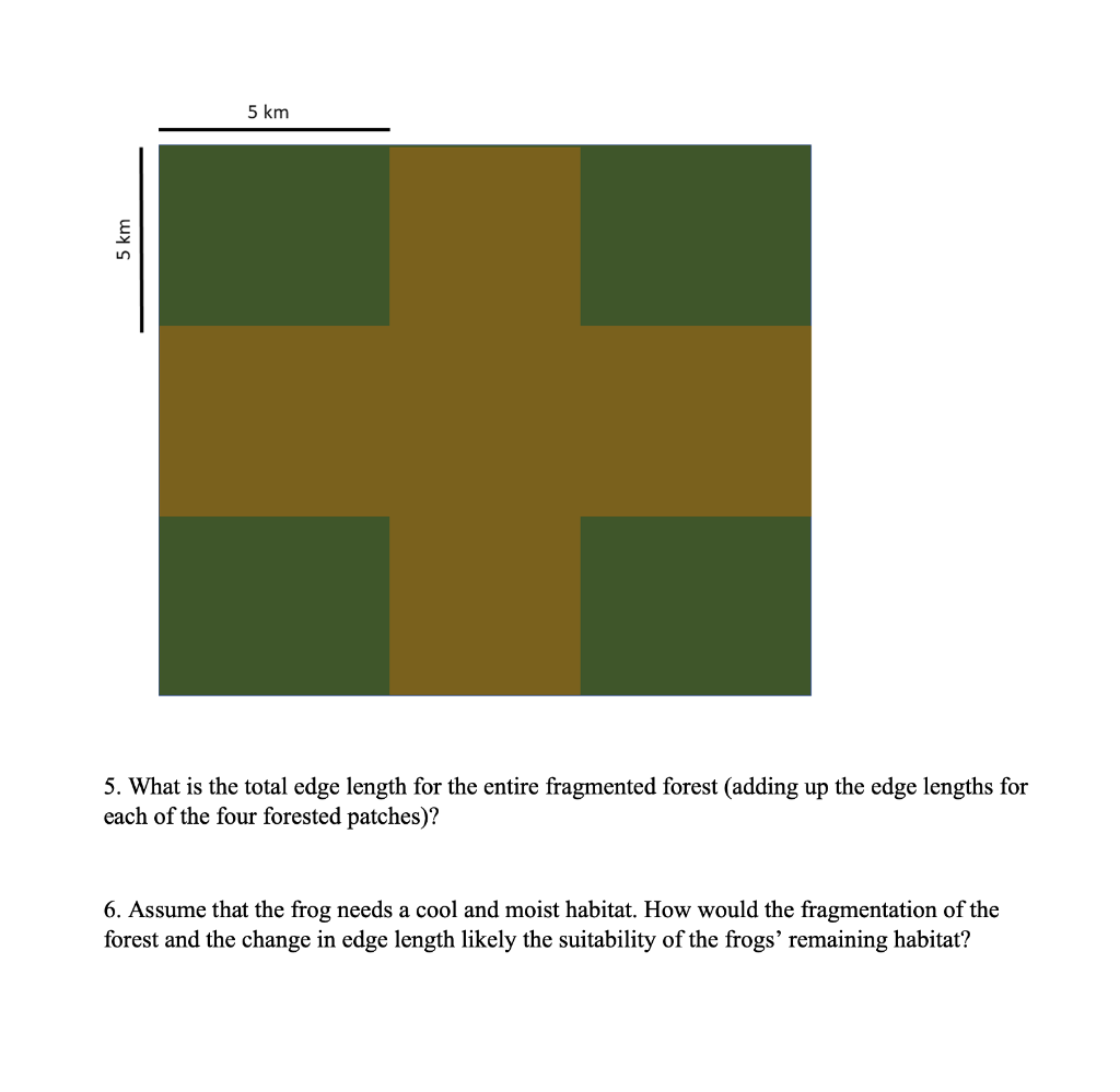 Solved 5 km 5 km 5. What is the total edge length for the | Chegg.com