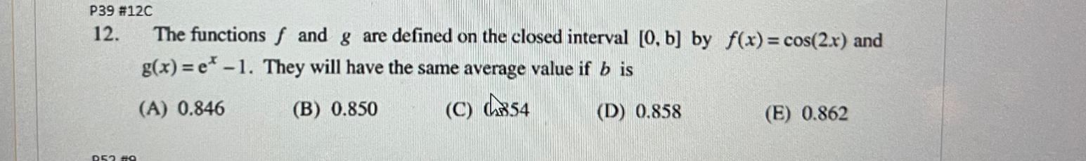 Solved P39 \#12C 12. The functions f and g are defined on | Chegg.com