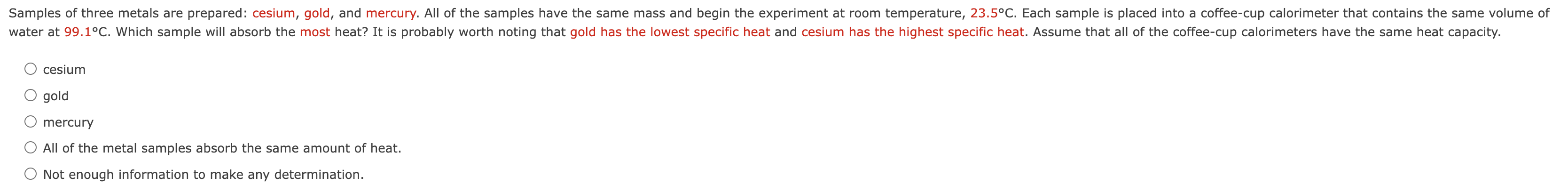 Solved cesium gold mercury All of the metal samples absorb | Chegg.com