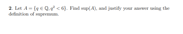 Solved answer 2. Let A = {9 € Q,