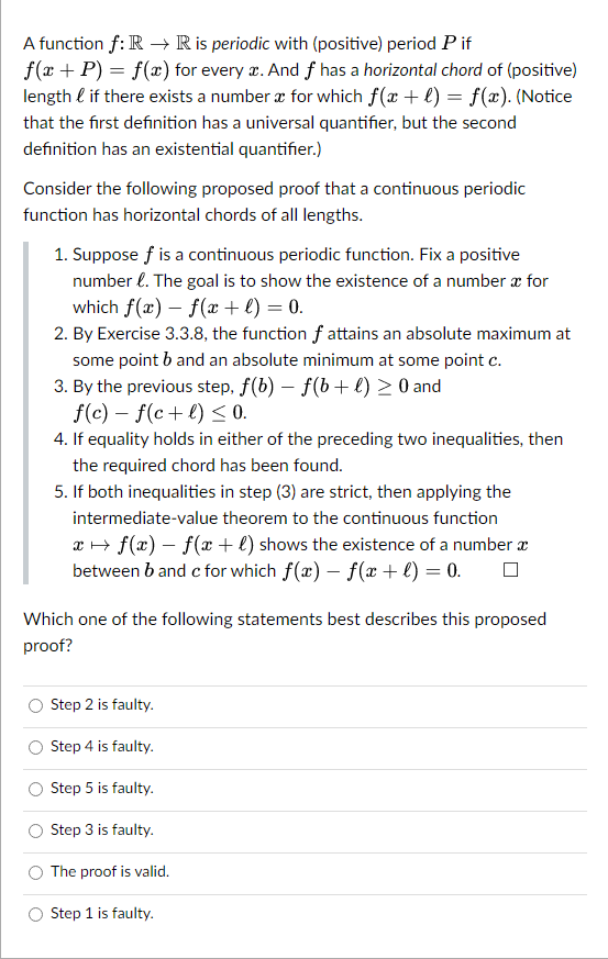 Solved A function f:R→R is periodic with (positive) period P | Chegg.com