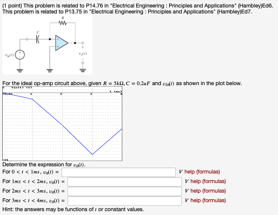 Solved (1 point) This problem is related to P14.76 in | Chegg.com