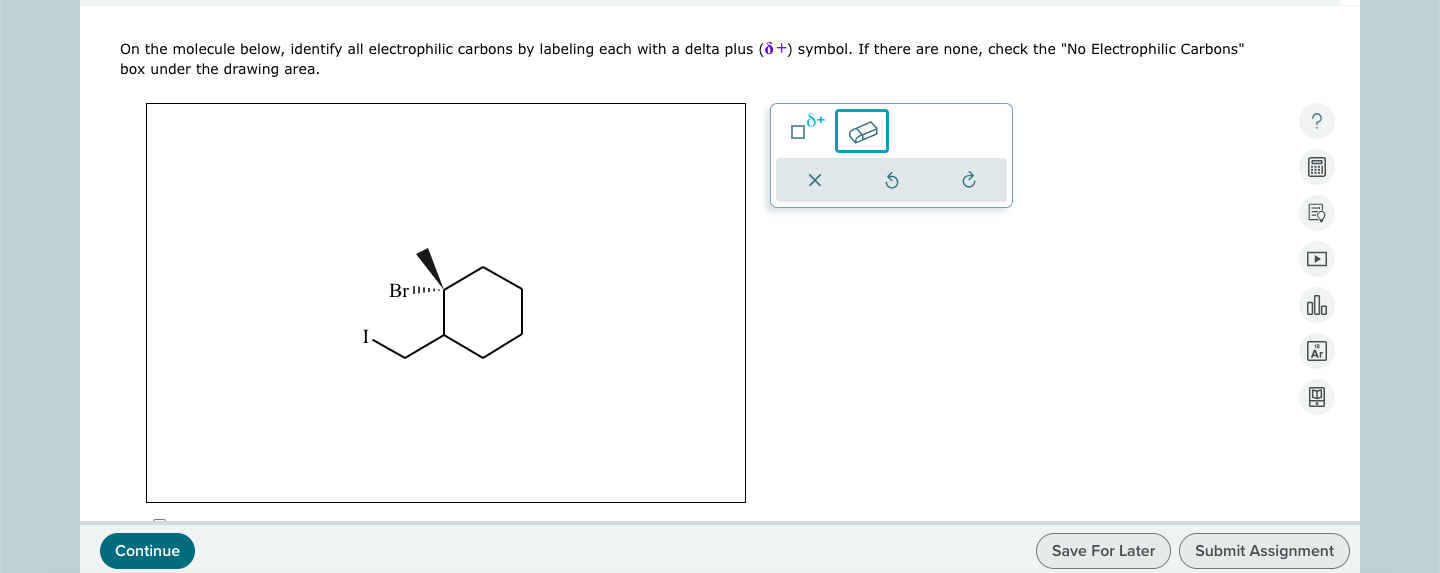 Solved On the molecule below, identify all electrophilic | Chegg.com