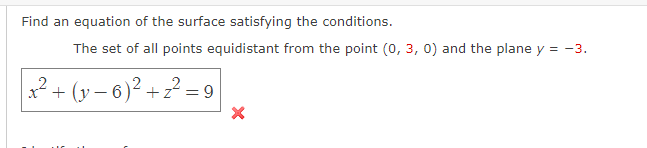 Solved Find an equation of the surface satisfying the | Chegg.com