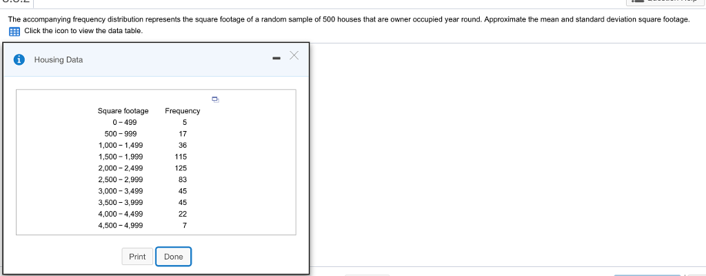 Solved The frequency distribution was obtained using a class | Chegg.com