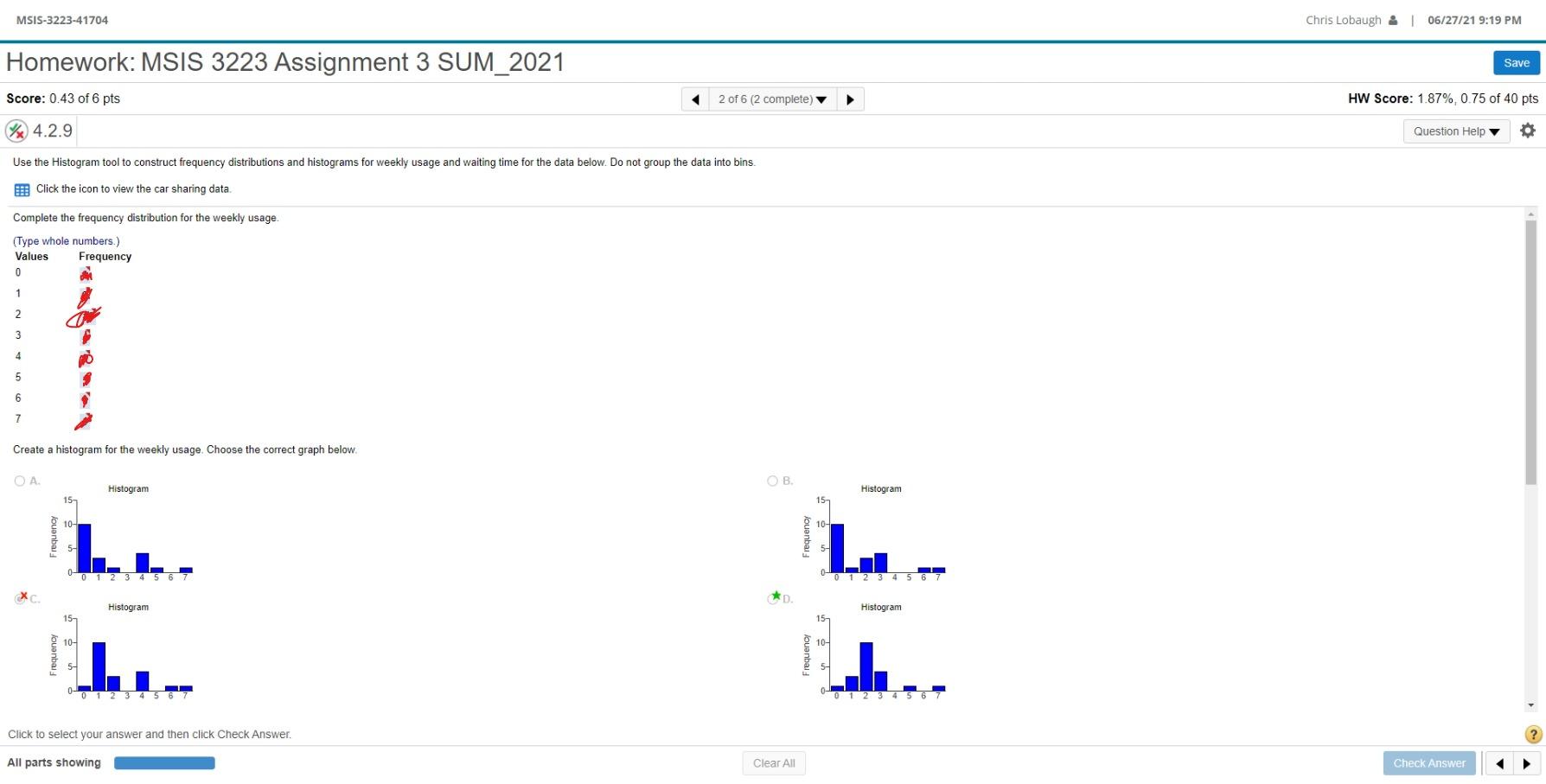 Solved MSIS-3223-41704 Chris Lobaugh : 06/27/21 9:19 PM | Chegg.com