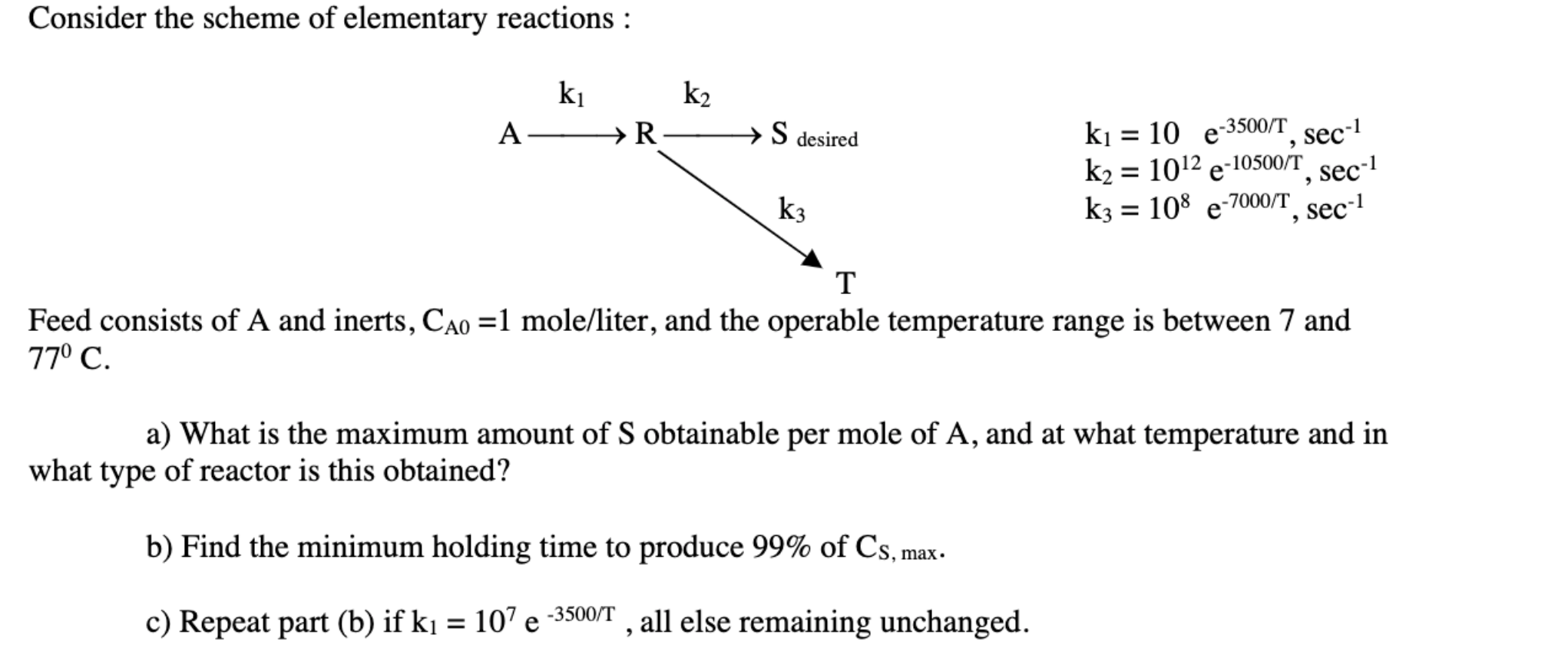 Solved Consider the scheme of elementary reactions : | Chegg.com