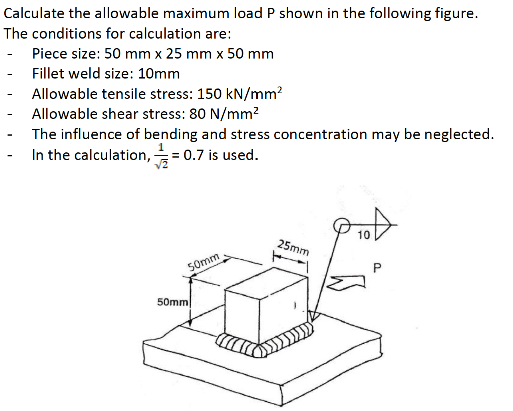 Solved Calculate the allowable maximum load P shown in the | Chegg.com