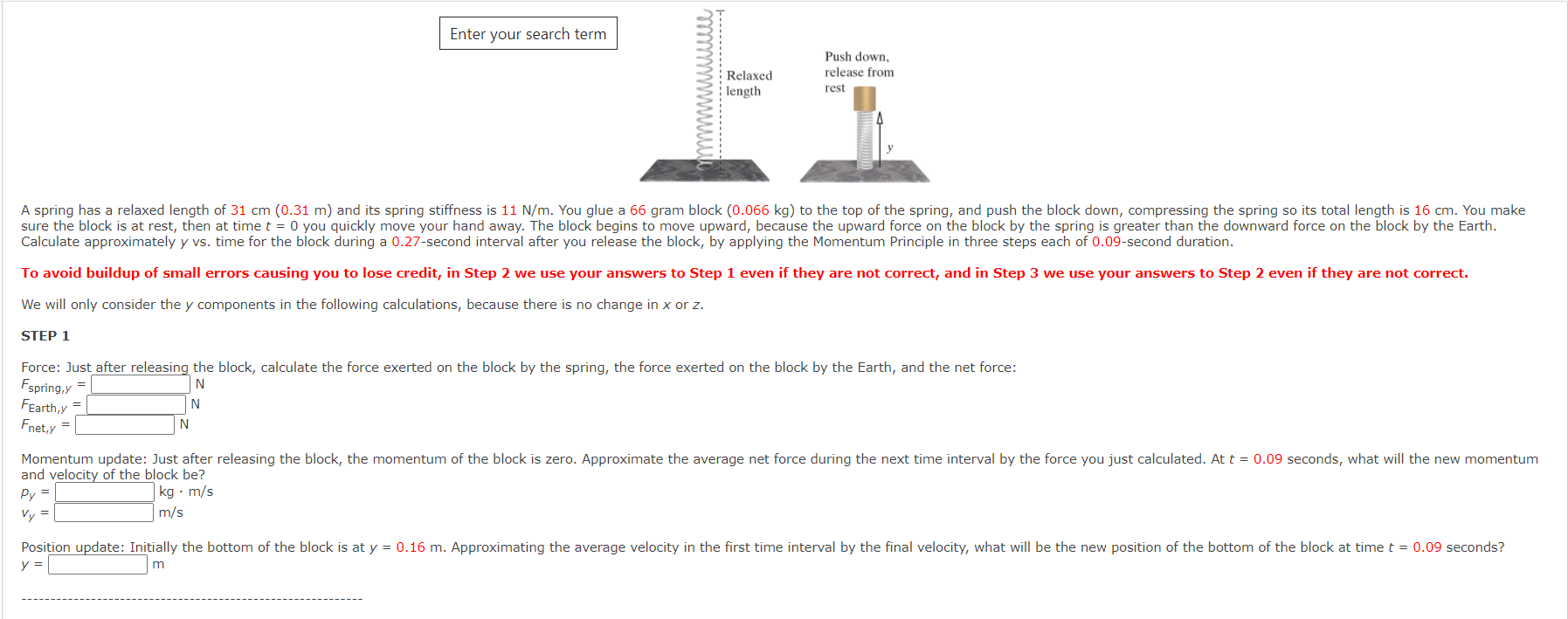 Solved Enter your search term Relaxed length Push down, | Chegg.com