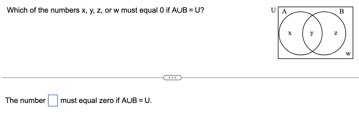 Solved Which of the numbers x,y,z, or w must equal 0 if | Chegg.com