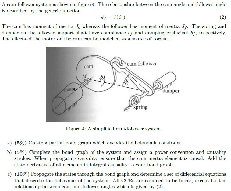 (2) A cam-follower system is shown in figure 4. The | Chegg.com
