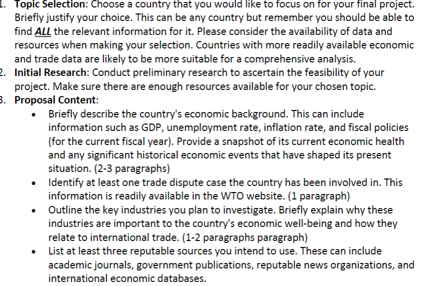 Solved Topic Selection: Choose a country that you would like | Chegg.com