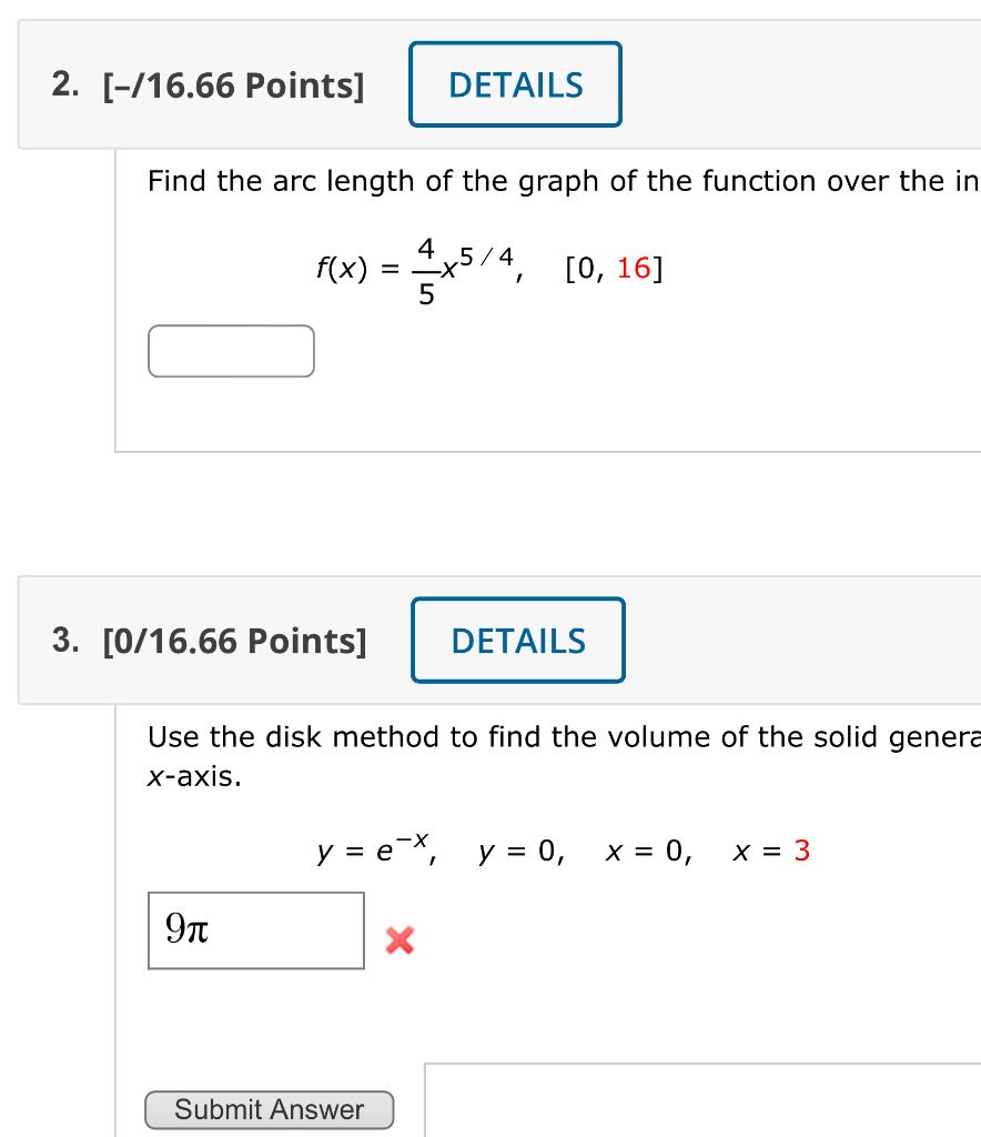Solved Find the arc length of the graph of the function over | Chegg.com