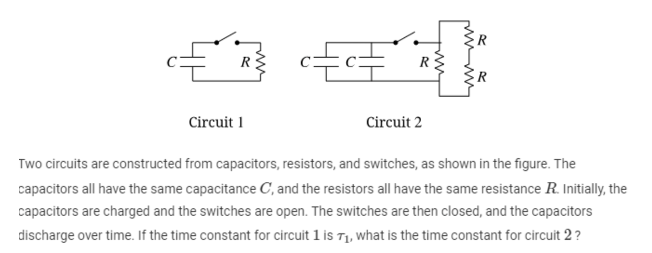 Solved Circuit 1Two circuits are constructed from | Chegg.com