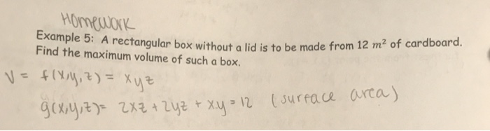 Solved Example 5: A Find the maximum volume of such a box | Chegg.com