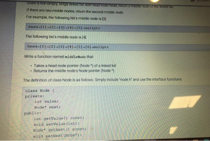 Solved Given A Non Empty Singly Inked Ist With Nead Node 