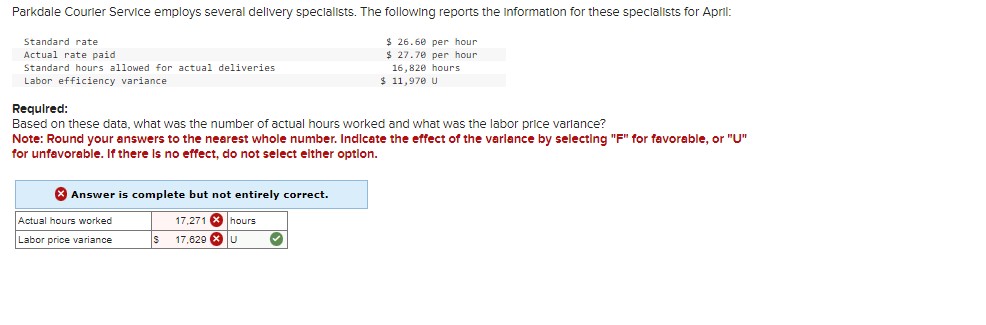 Solved Parkdale Courier Service employs several delivery | Chegg.com
