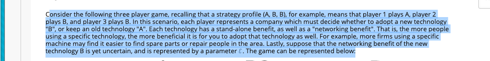 Solved Consider the following three player game, recalling | Chegg.com