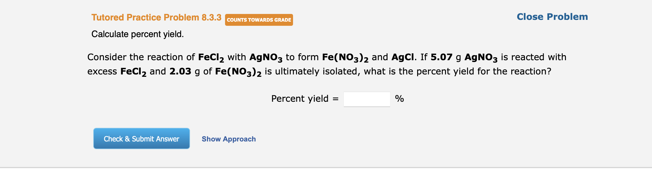 Solved Consider the reaction of FeCl2 with AgNO3 to form | Chegg.com