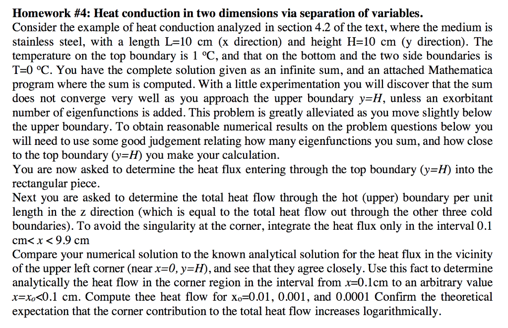 Homework #4: Heat conduction in two dimensions via | Chegg.com
