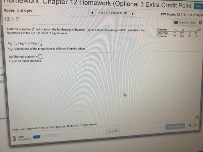 Solved TlulneworR: Chapter 12 Homework (Optional 3 Extra | Chegg.com