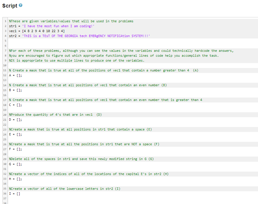 Solved Directions: Write the code to satisify the following | Chegg.com