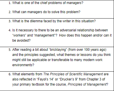 1. What is one of the chief problems of managers? 2. | Chegg.com