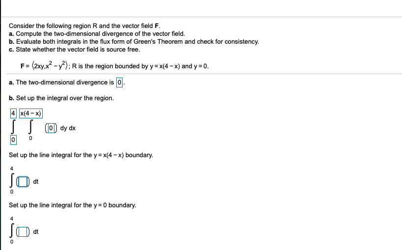 Solved consider the following region R and the vector field | Chegg.com