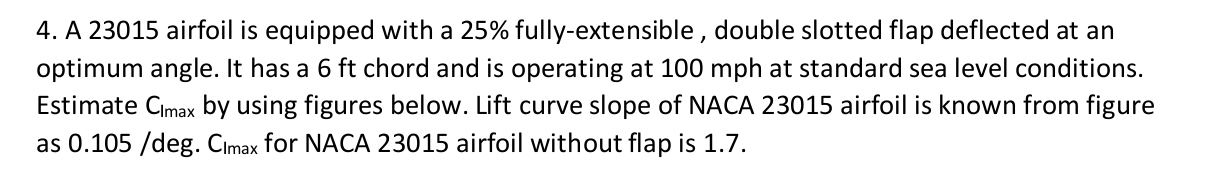 Solved 4. A 23015 airfoil is equipped with a 25% | Chegg.com