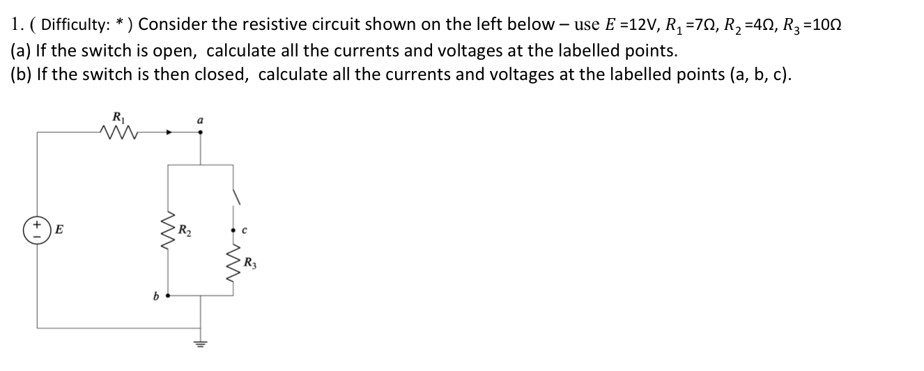 Solved ( ﻿Difficulty: *) ﻿Consider the resistive circuit | Chegg.com