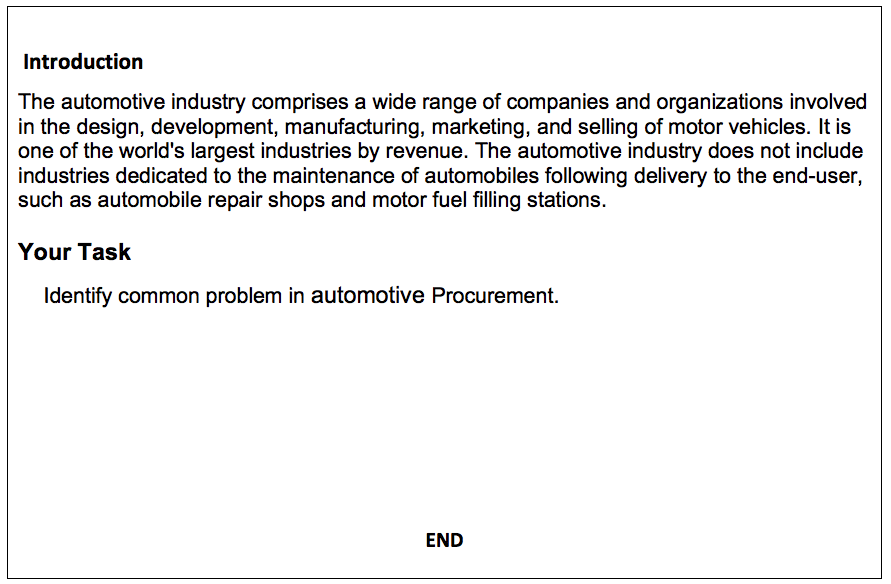 Solved Introduction The automotive industry comprises a wide | Chegg.com