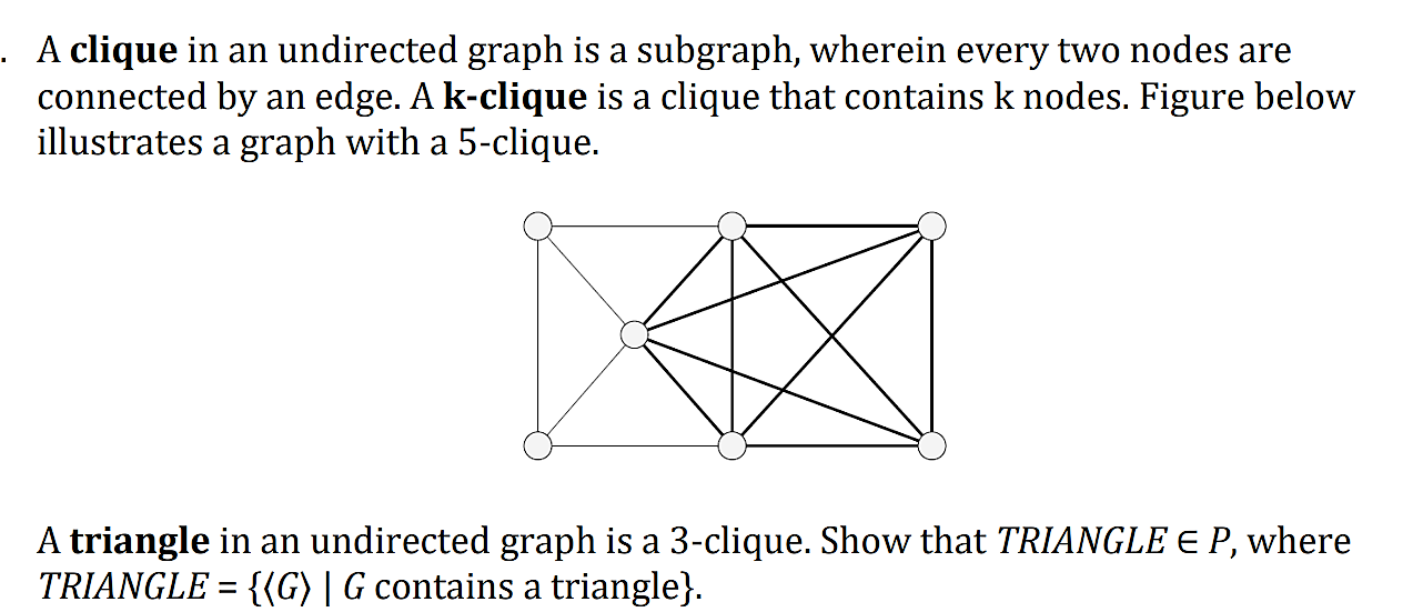 Solved . A clique in an undirected graph is a subgraph, | Chegg.com