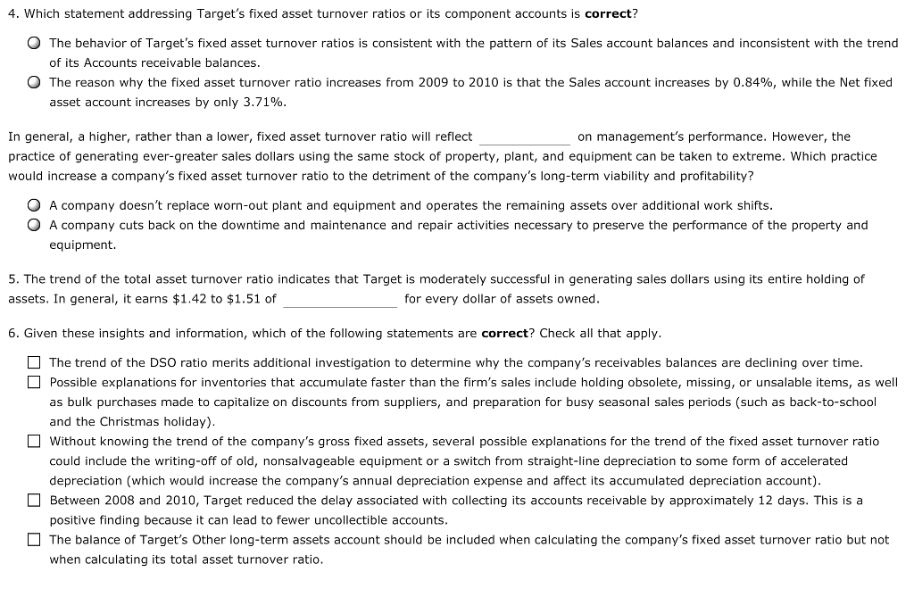 Solved Target Corporation Selected Income Statement, Balance | Chegg.com